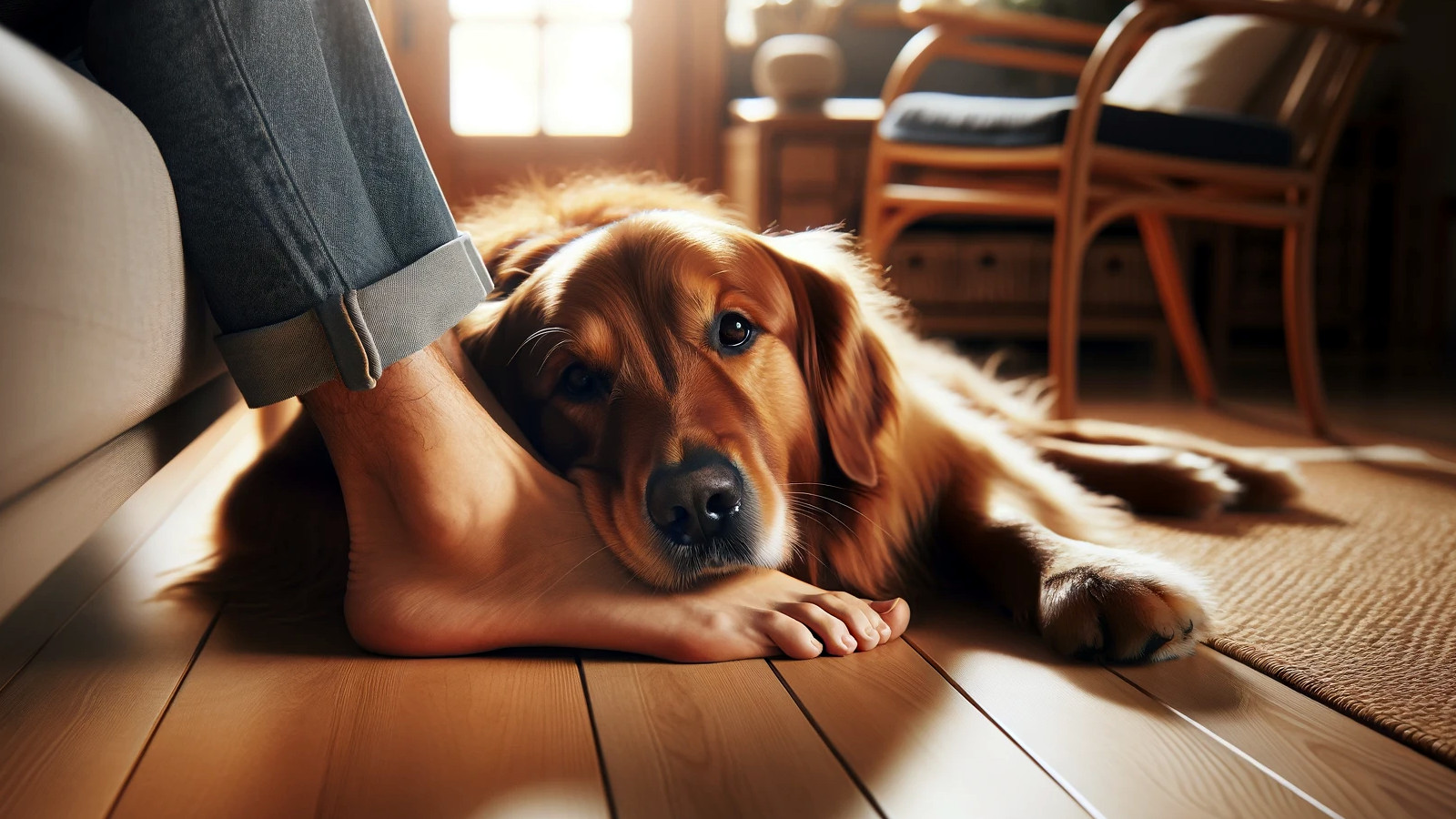 Why Dogs Choose to Lay on Your Feet - Dog to Man